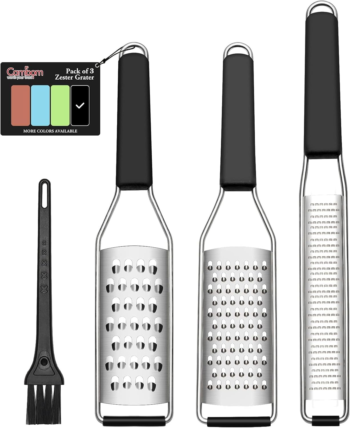 Lemon Zester Grater Three-piece Suit - Heavy Duty Kitchen Tool for ...