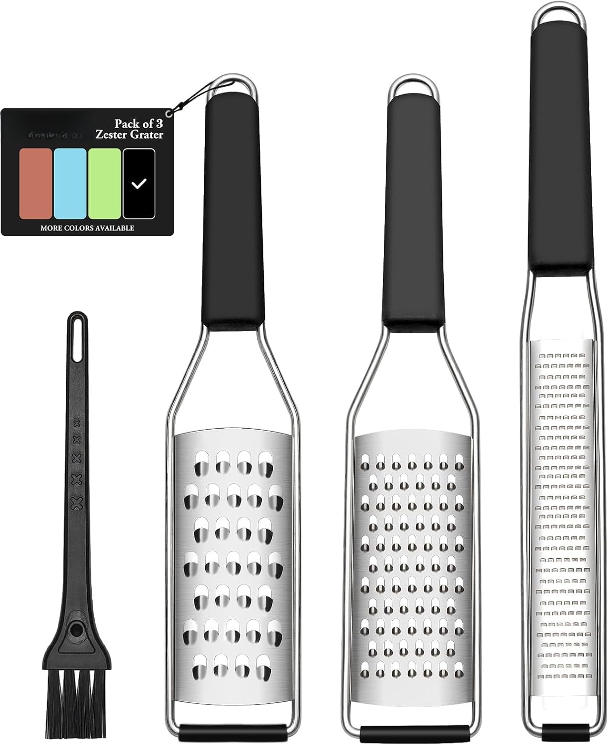 Lemon Zester Grater Three-piece Suit - Heavy Duty Kitchen Tool for ...