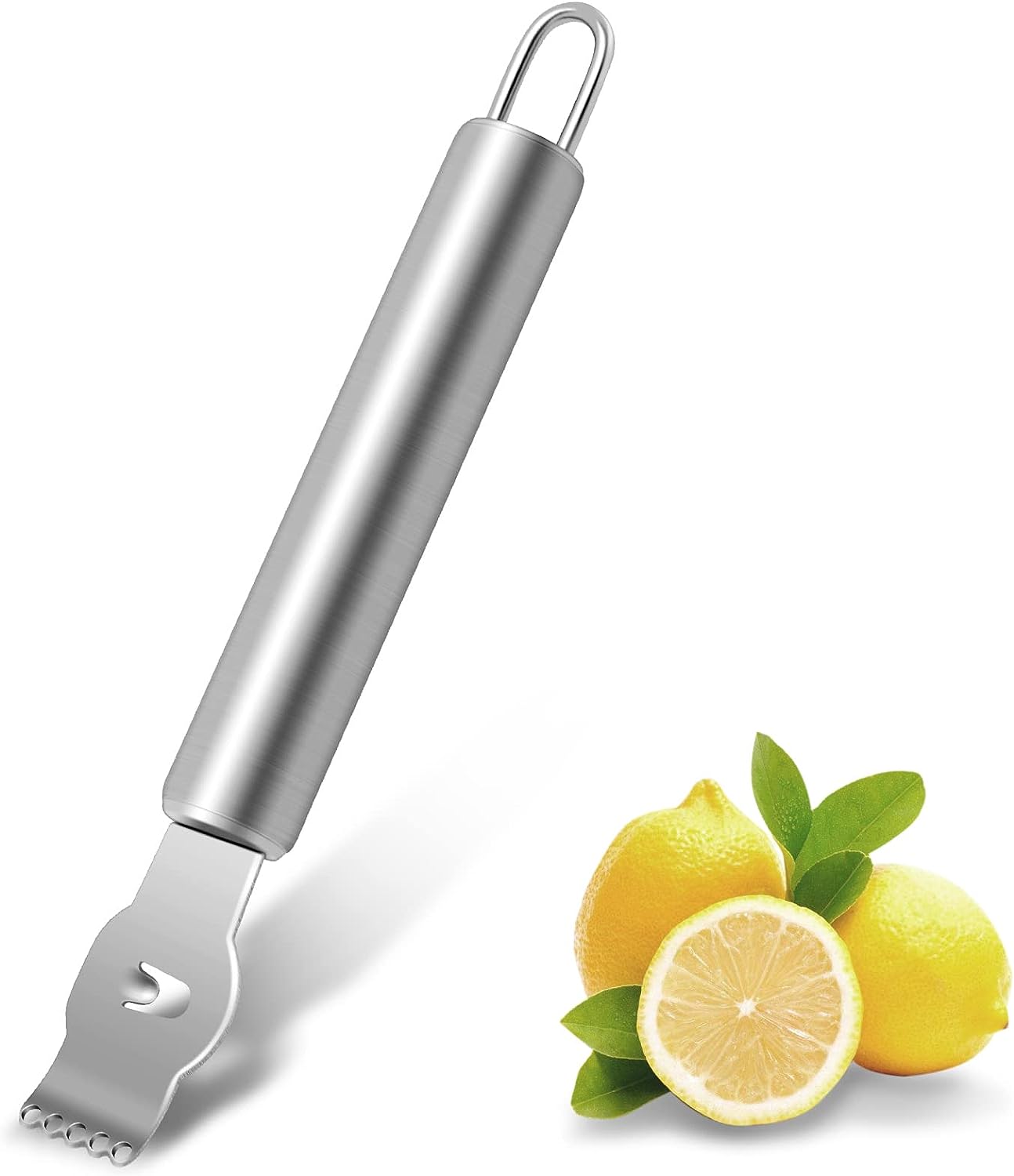 Lemon Zester Peeler, Professional Lemon Zester with Knife, Stainless ...
