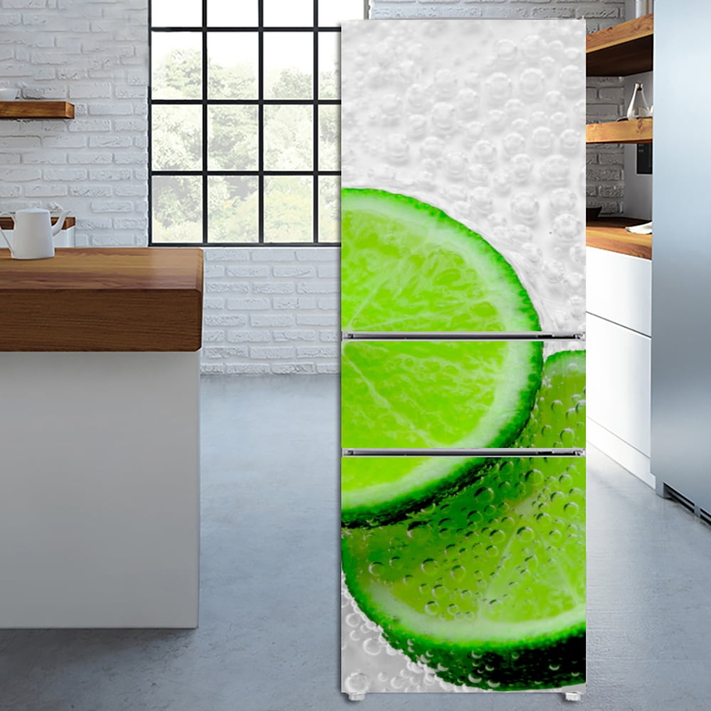 Lemon fruit pattern self-adhesive refrigerator sticker decorative ...