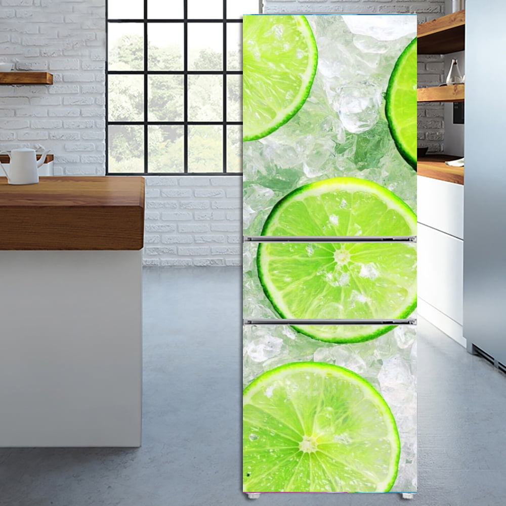 Lemon fruit pattern self-adhesive refrigerator sticker decorative ...