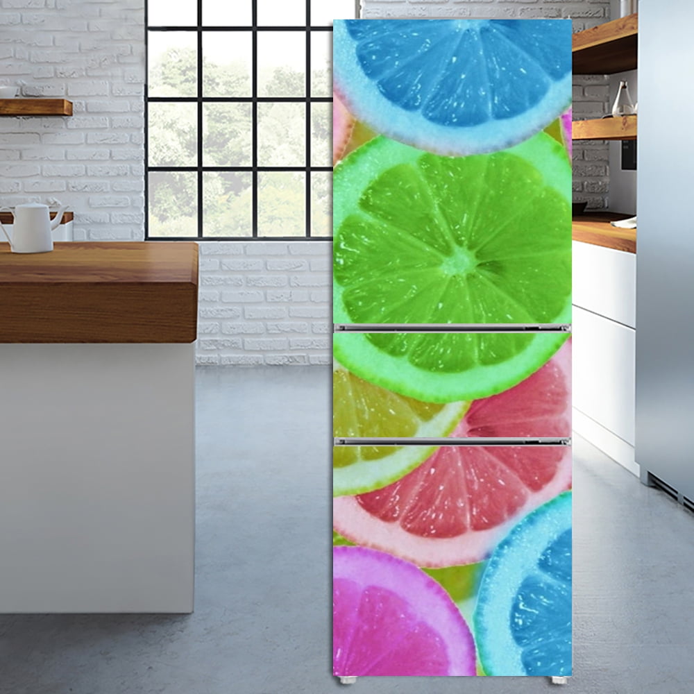 Lemon fruit pattern self-adhesive refrigerator sticker decorative ...