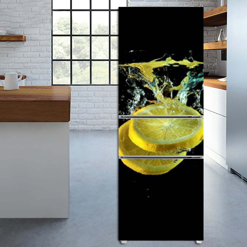 Lemon fruit pattern self-adhesive refrigerator sticker decorative ...