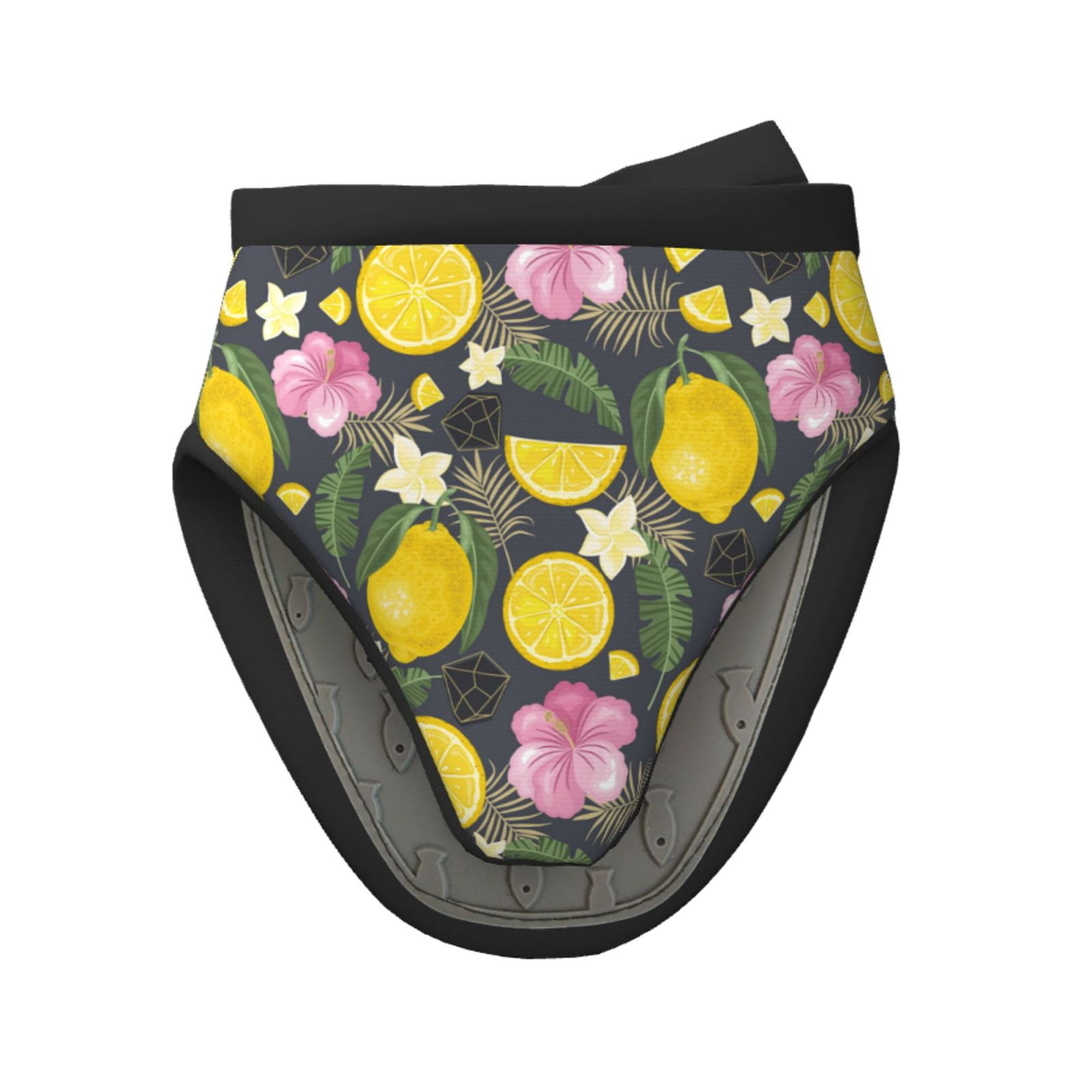 Lemon tropical leaves Oven Mitts Heat Resistant, Soft Lining Silicone ...