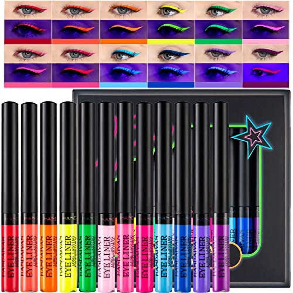 LemonSac 12 Colors Matte Liquid Eyeliner Set Rainbow Colorful Neon ...