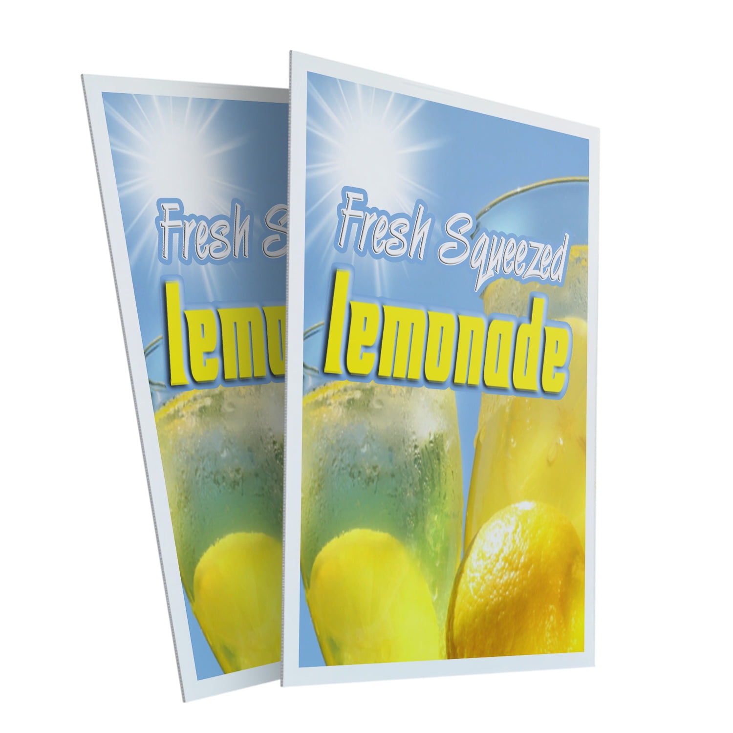 Lemonade (2-PACK) 24" x 36" Plastic Signs | Sign Insert 4mm Corrugated ...