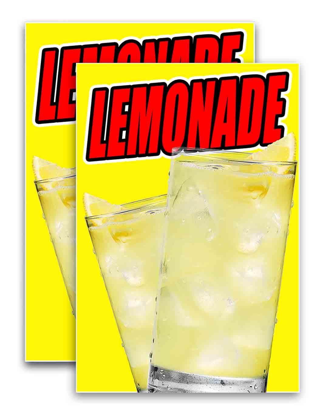 Lemonade (24" X 36") Vinyl Decal Only (Pack of 2) |Sign|Sticker|Poster ...