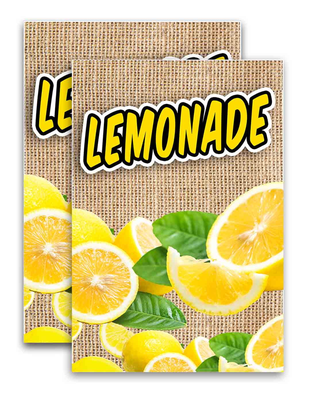 Lemonade (24" X 36") Vinyl Decal Only (Pack of 2) |Sign|Sticker|Poster ...