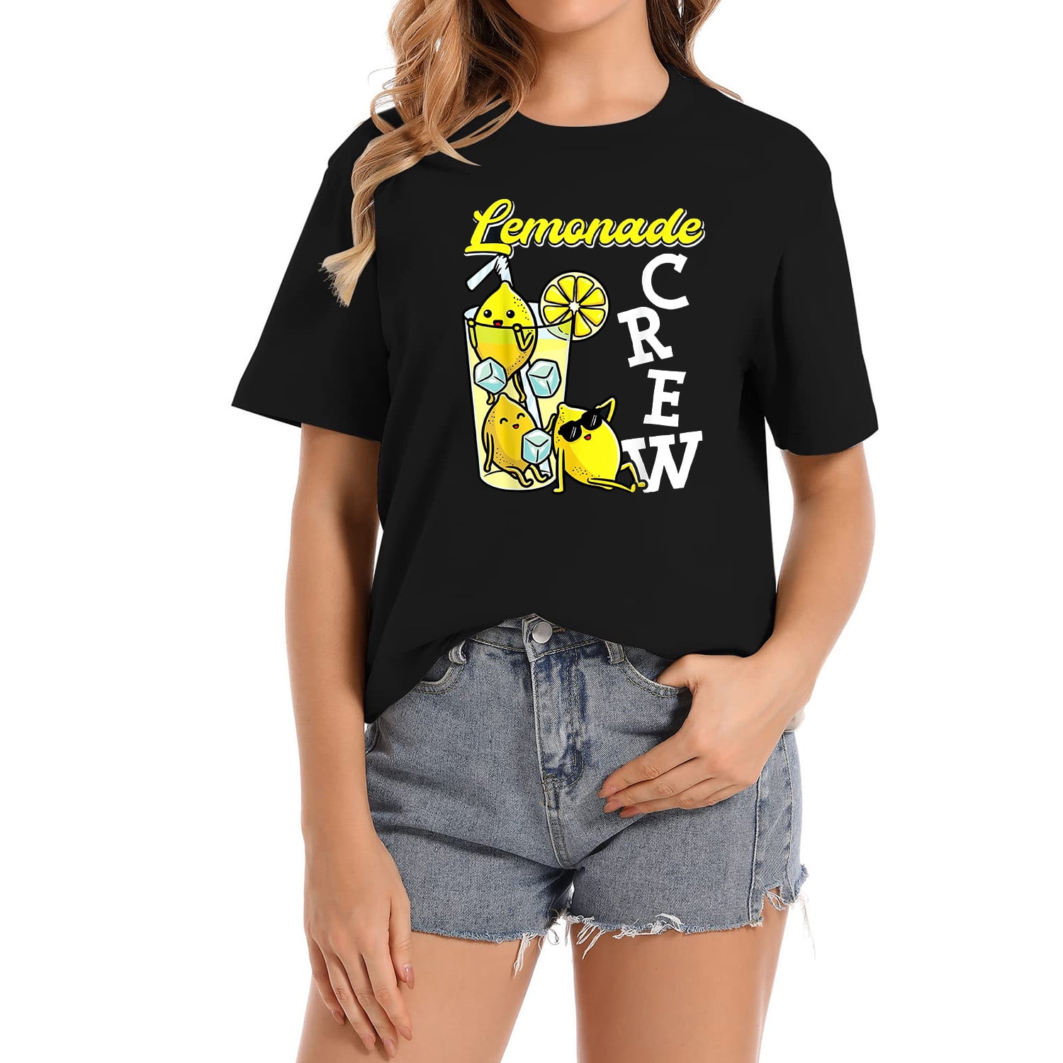 Lemonade Crew Lemonade Squad Lemon Lover Women's Short Sleeve Graphic ...