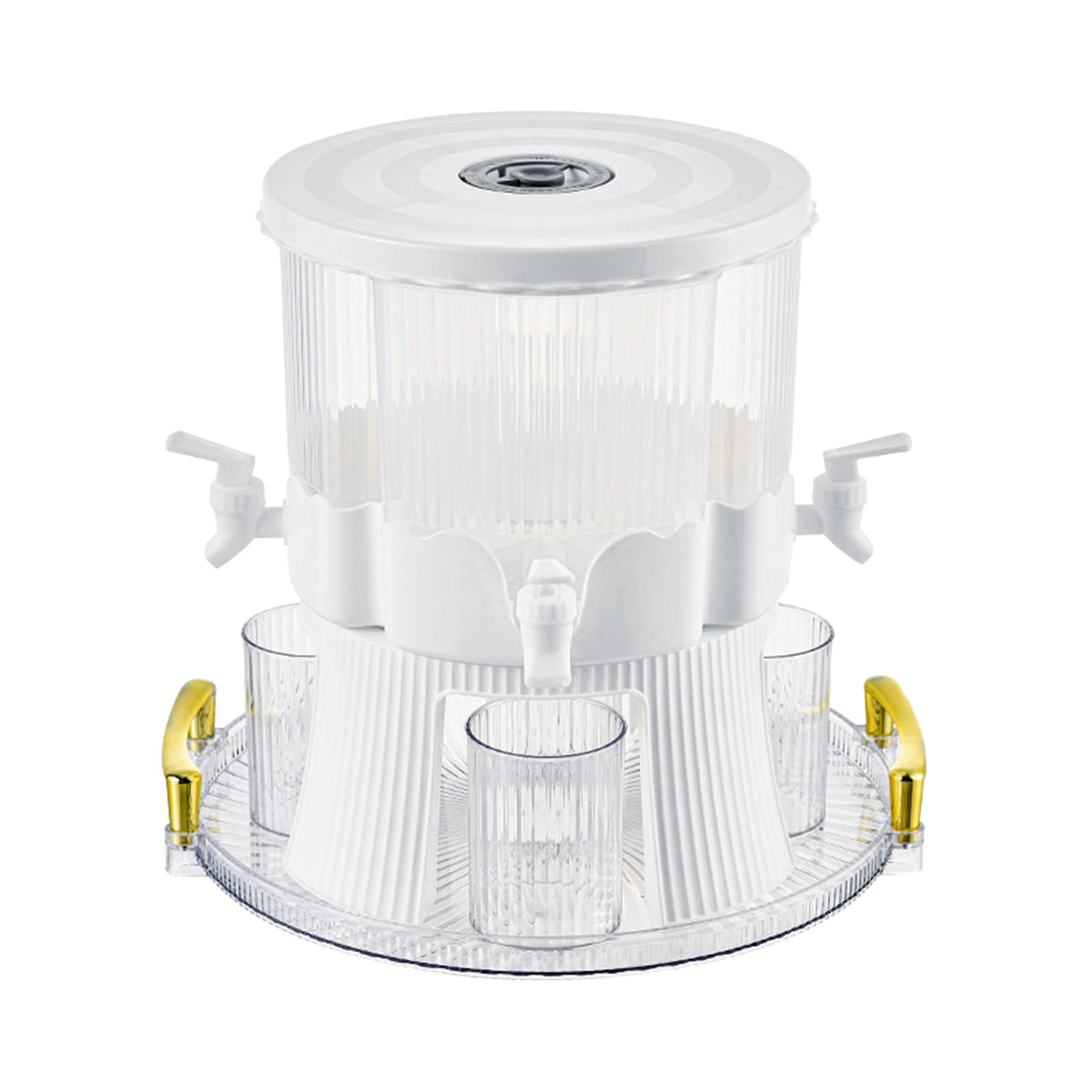 Lemonade Dispenser, 4 Grids Beverage Dispenser with Stand, Rotatable ...