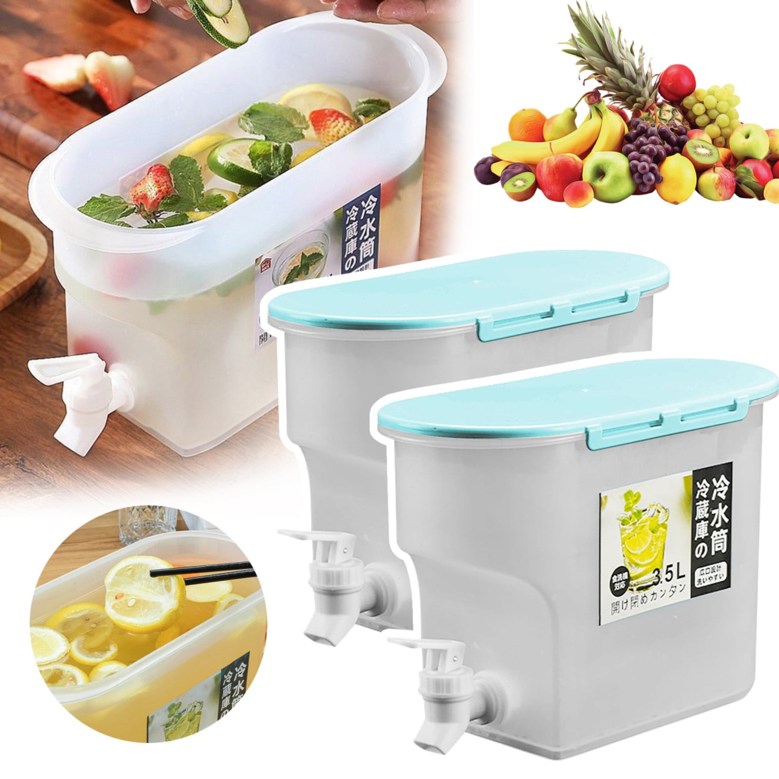 Lemonade Dispenser, Tyeign 3.5L Beverage Dispenser with Faucet High ...