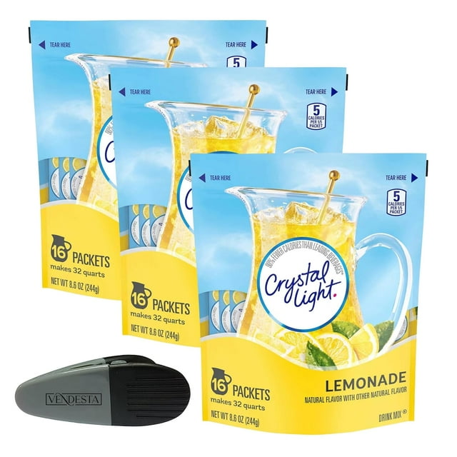 Lemonade Drink Mix Bundle. Includes Crystal Light Lemonade Drink Mix ...