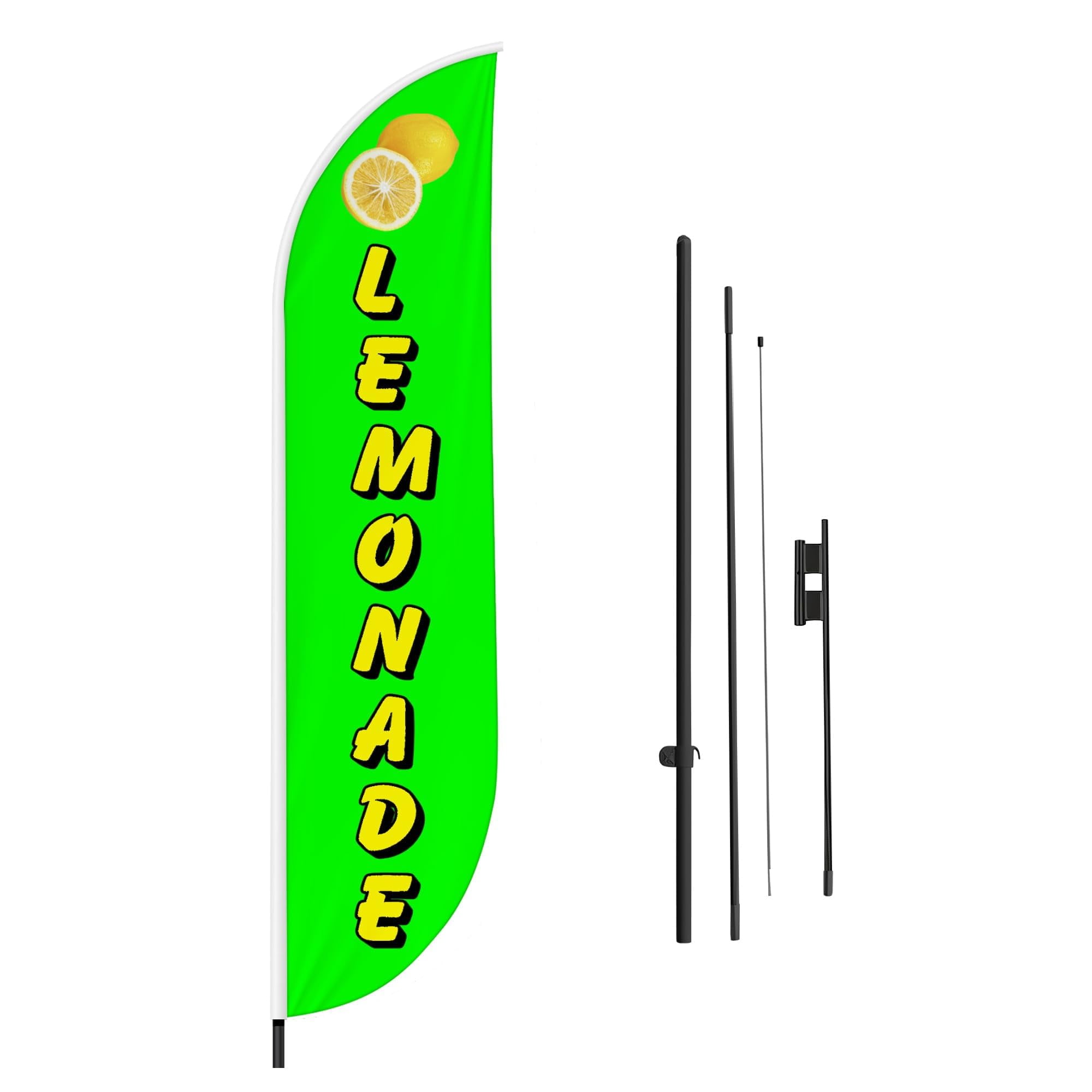 Lemonade Feather Flag(11.5feetX2.5feet) by DreamController | Outdoor ...