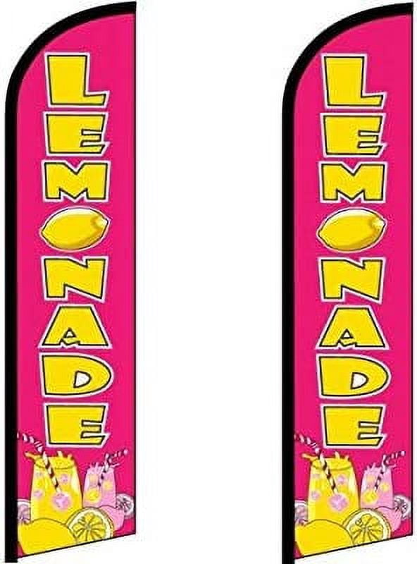 Lemonade Flags Pack of 2 | 2.5 ft by 11.5 ft Lemonade Flags for ...