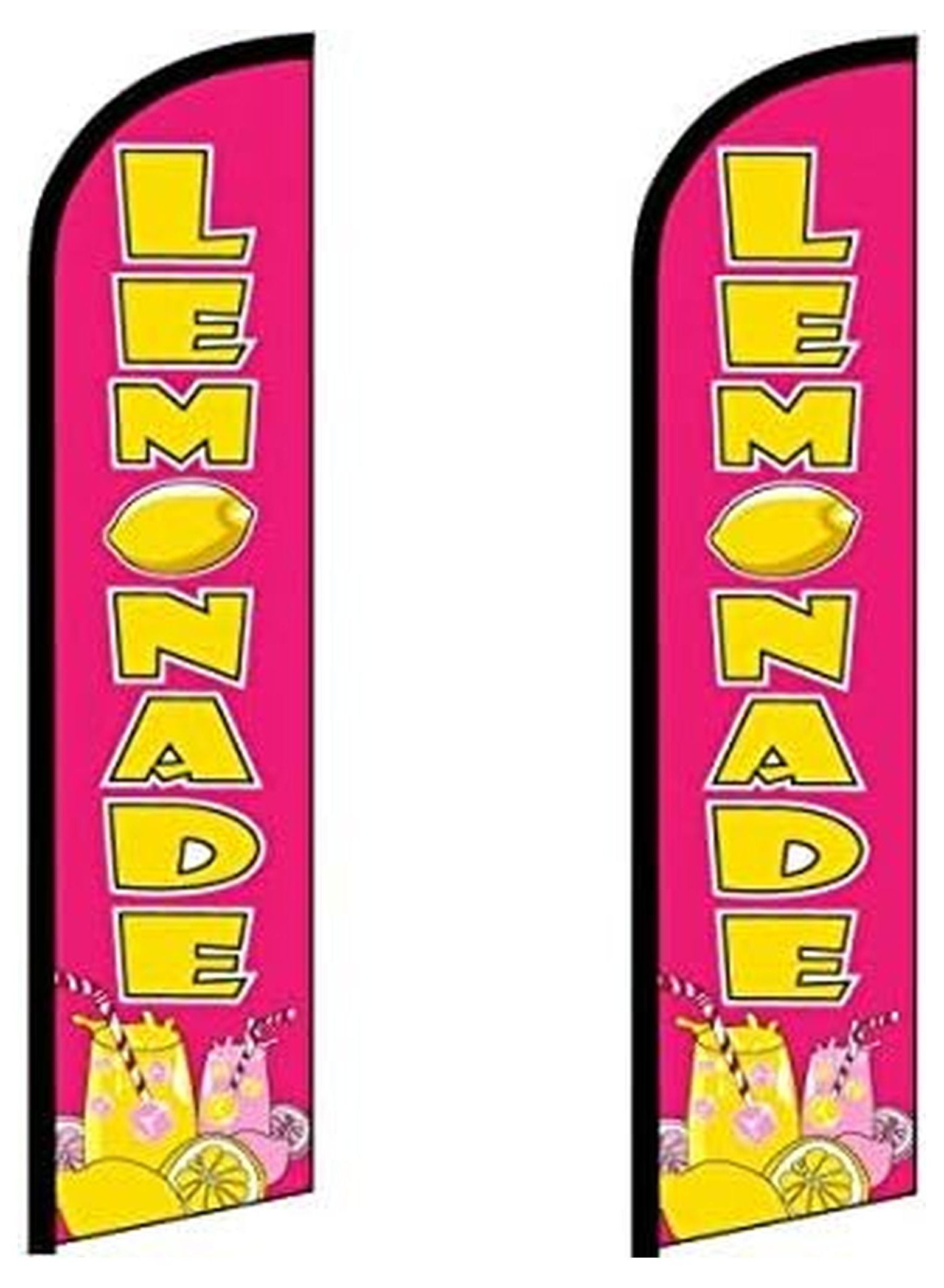 Lemonade Flags Pack of 2 | 2.5 ft by 11.5 ft Lemonade Flags for ...