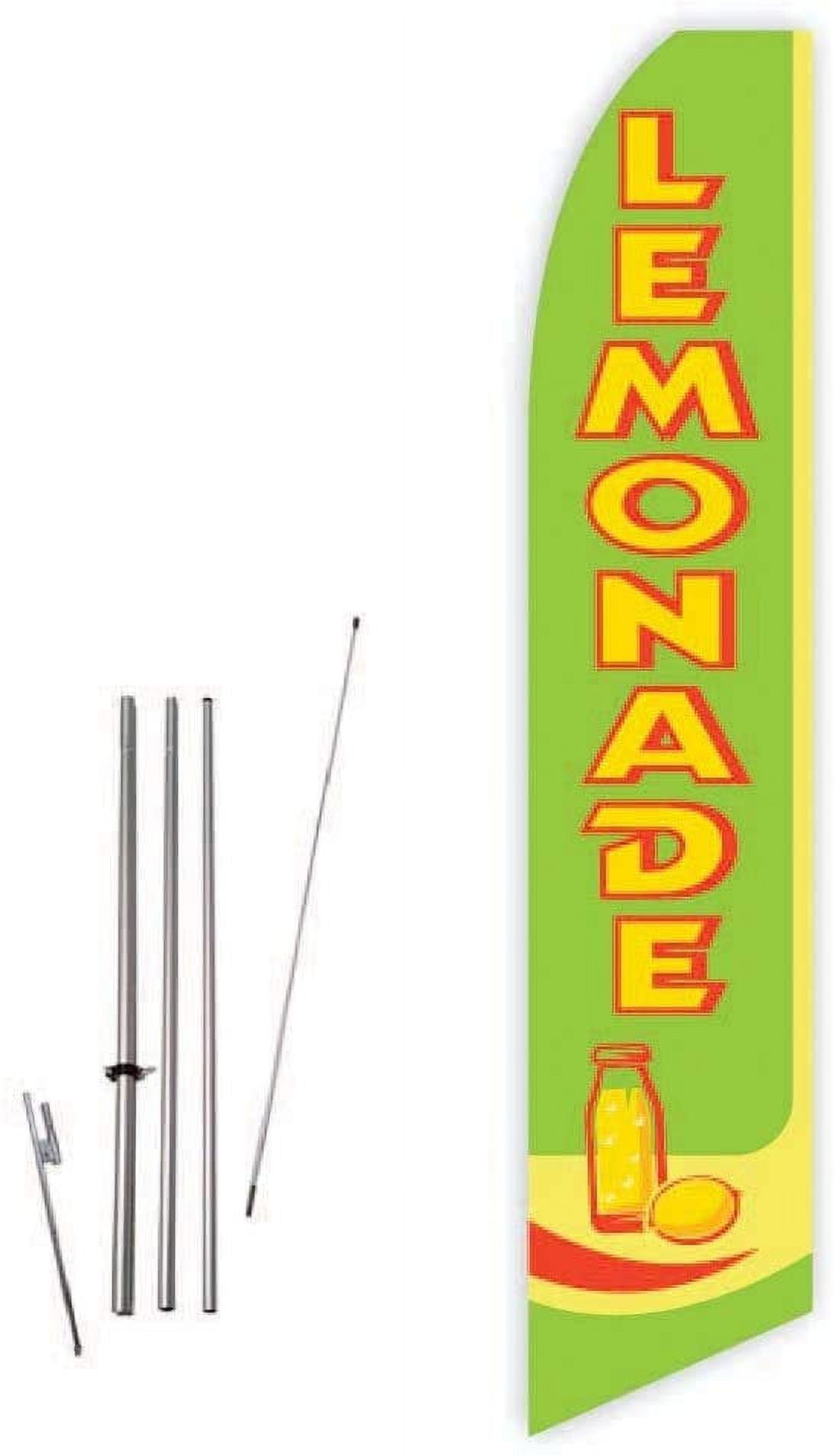 Lemonade Lime Green Super Novo Feather Flag - Complete with 15ft Pole ...