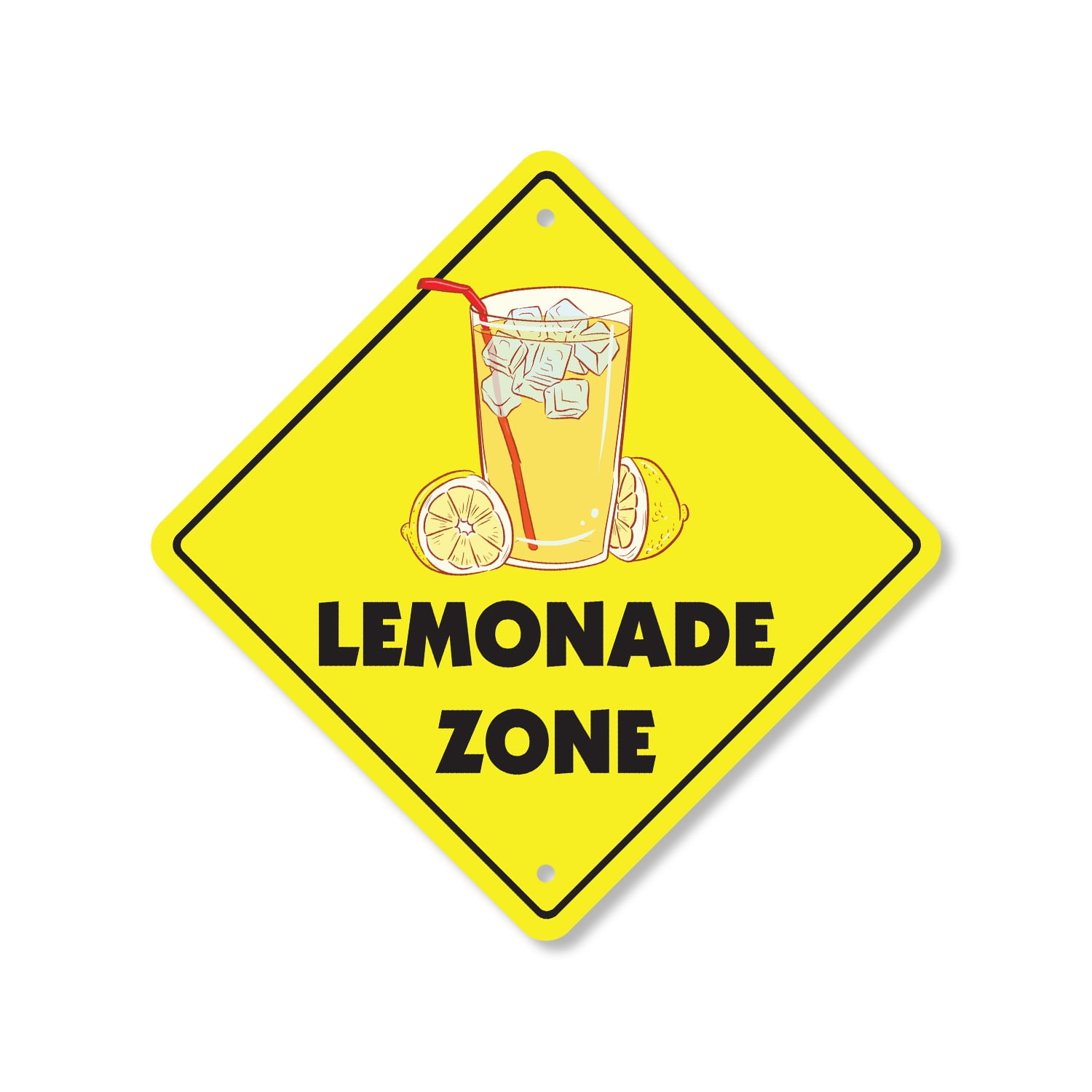 Lemonade Plastic Crossing Sign - 10 Inch X 10 Inch Xing Sign Gift Drink ...