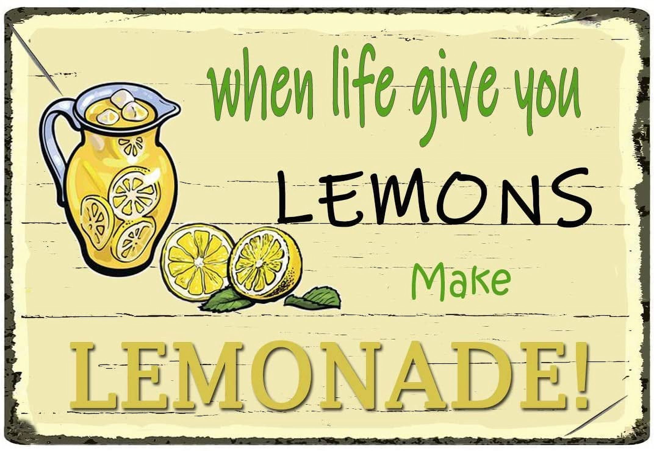 Lemonade Retro Metal Tin Sign,When Life Give You Lemons Make Lemonade ...