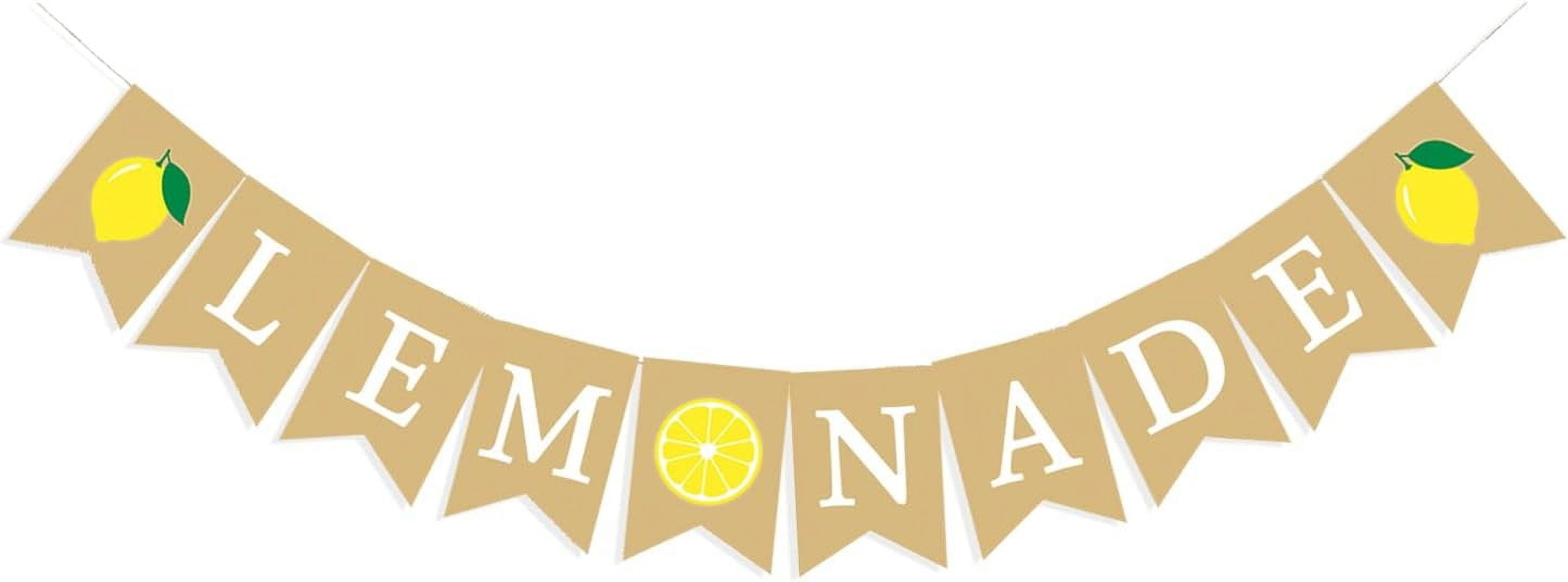 Lemonade Stand Banner for Kids – Rustic Lemonade Banner Sign for ...