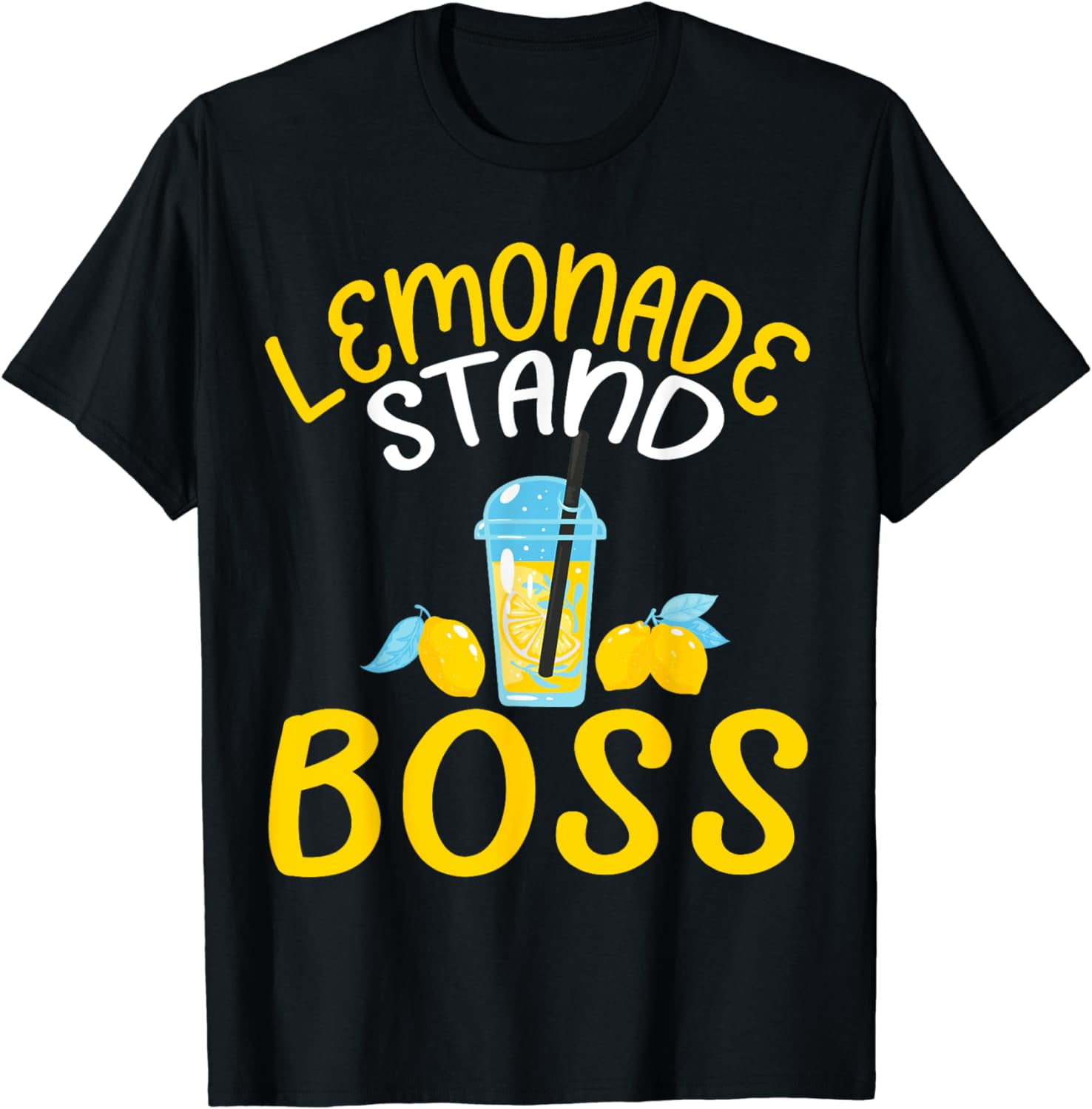 Lemonade Stand Boss Cool Lemon Juice Summer Activity Kids T-Shirt ...