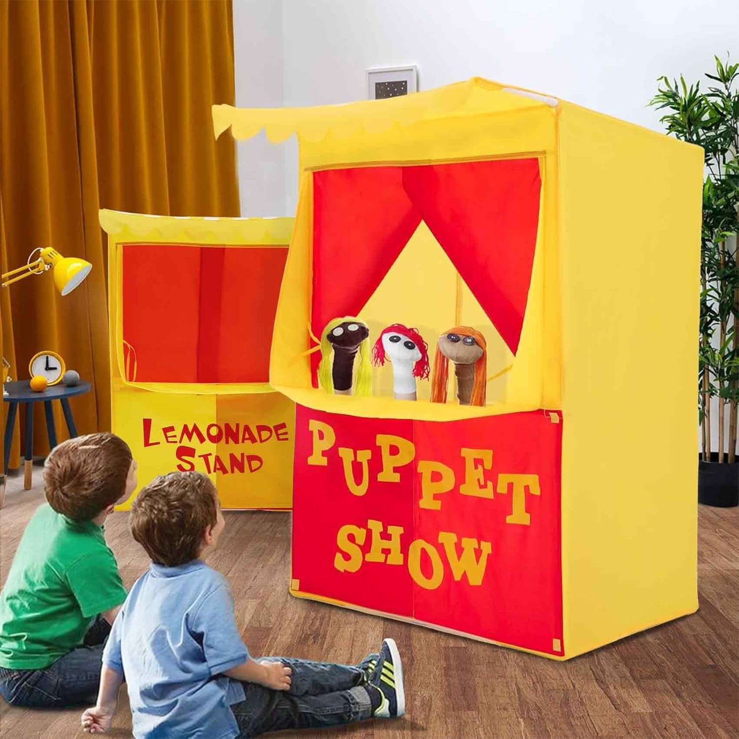 Lemonade Stand Puppet Show Theater Pretend Playhouse Play Tent Kids on ...