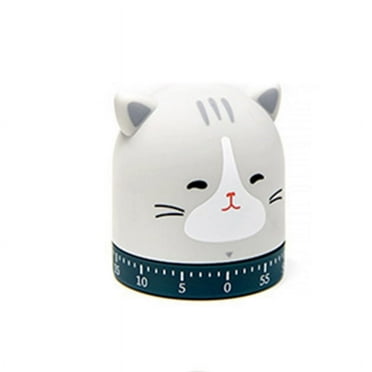 Kikkerland Cat Kitchen Timer, 60 Min Cooking Countdown Clock, Cute ...