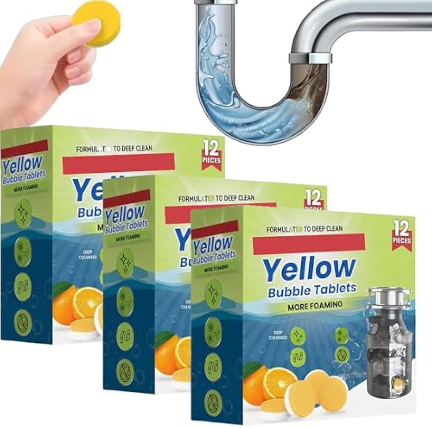 Lemonblast Drain Cleaner Tablets, LemonBlast Foaming Bubble Tablets ...