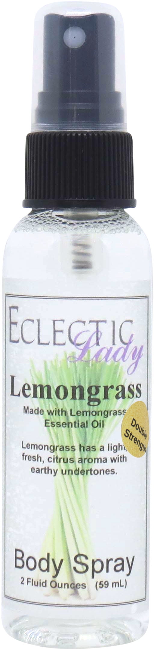 Lemongrass Body Spray, Eclectic Lady, Hydrating Mist, Unisex (Double ...