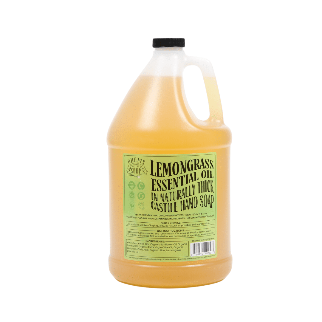 Adams Handmade Soap, Lemongrass Organic Castile Liquid Hand Soap, 1 ...