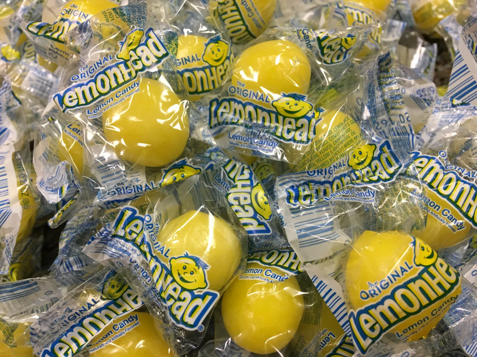 Lemonhead 2 POUND Bulk Classic Sweet and Sour Lemon Candy FREE SHIPPING ...