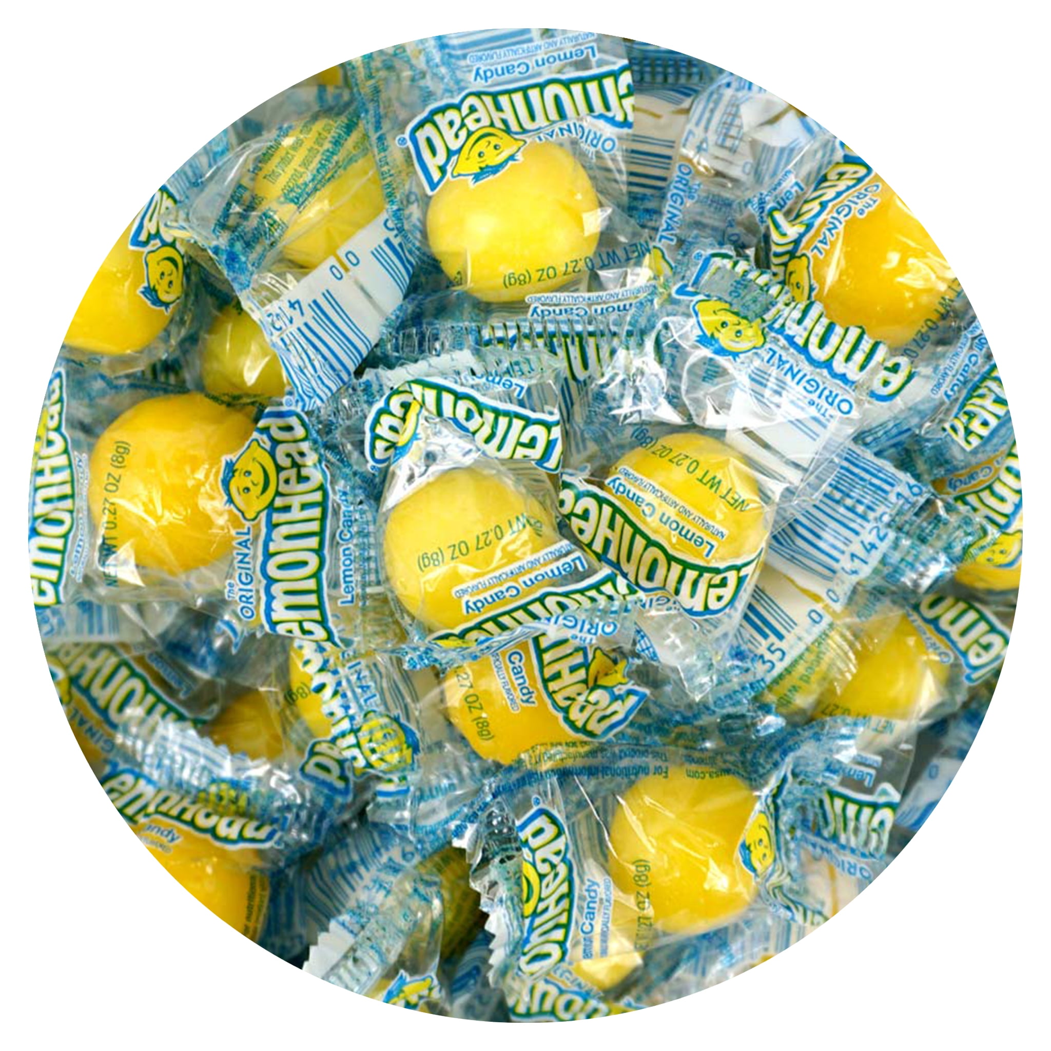 Lemonhead Original Lemon Hard Candy, Individually Wrapped Bulk Bag, 1 ...