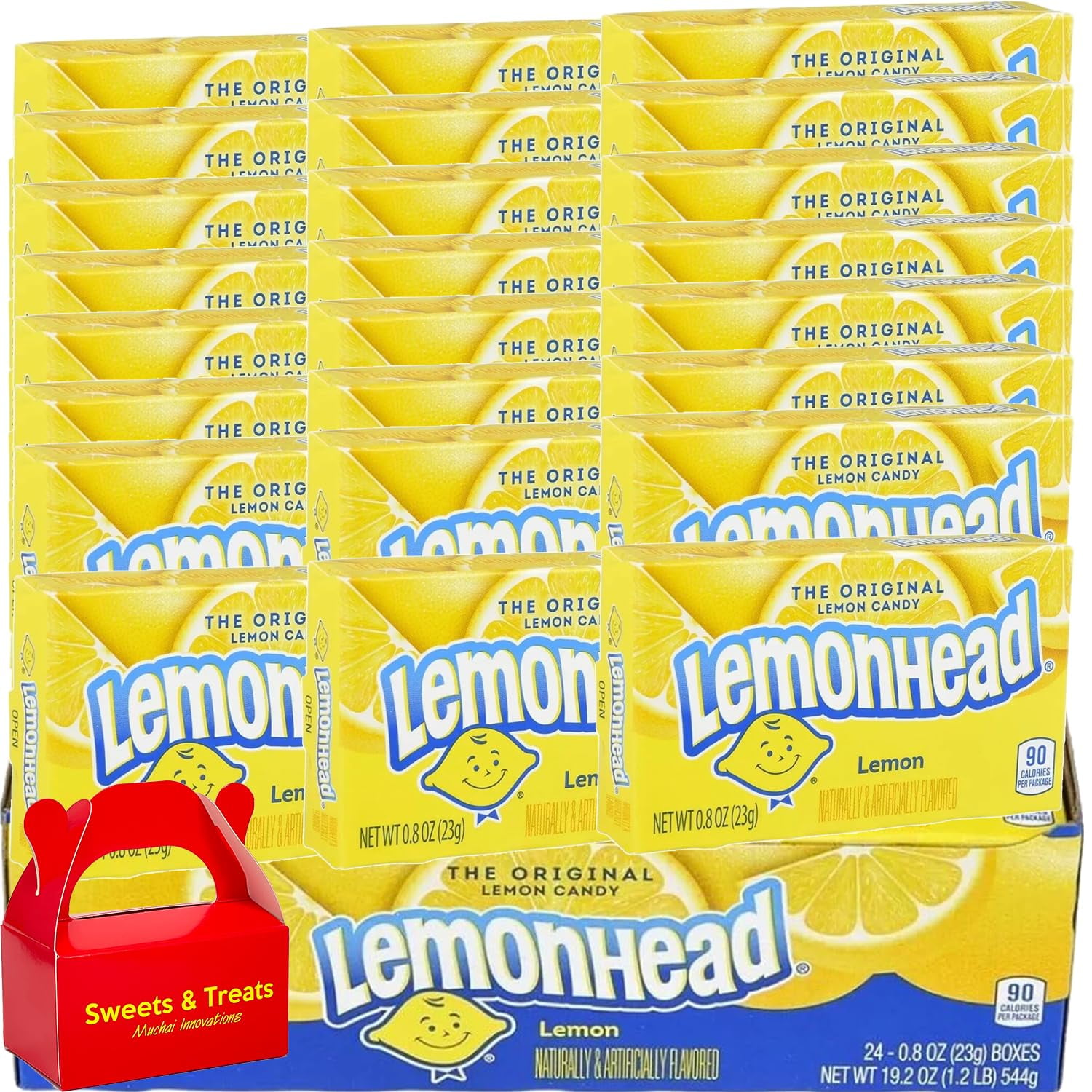 Lemonheads Original Lemon Candy| Round, Yellow Sweet Core Desert Treat ...