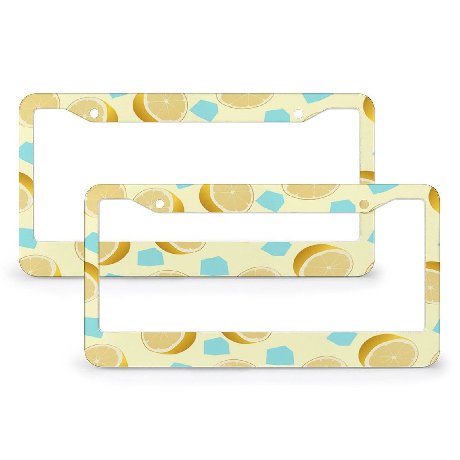 Lemons 2 Pack License Plate Frame - Car Plate Holder Cover Metal Tag ...