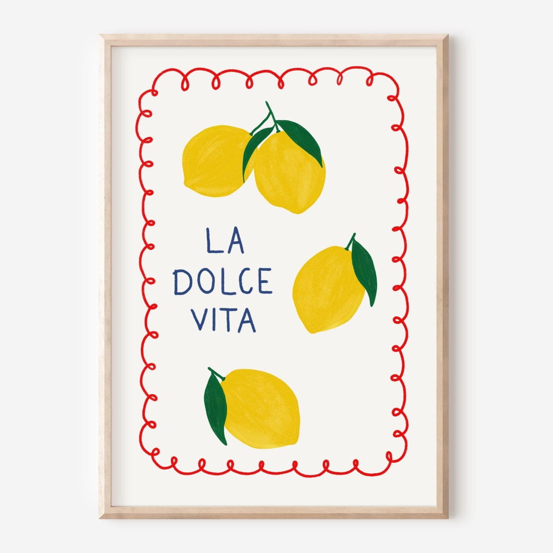 Lemons Art Print, Citrus Wall Art, Trendy Kitchen Decor, Fresh Lemon ...