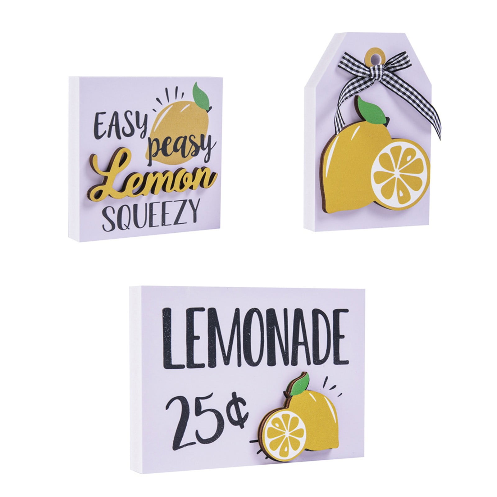 Lemons Decor for Home Farmhouse,Lemon Themed Tiered Tray Decor, Lemon ...