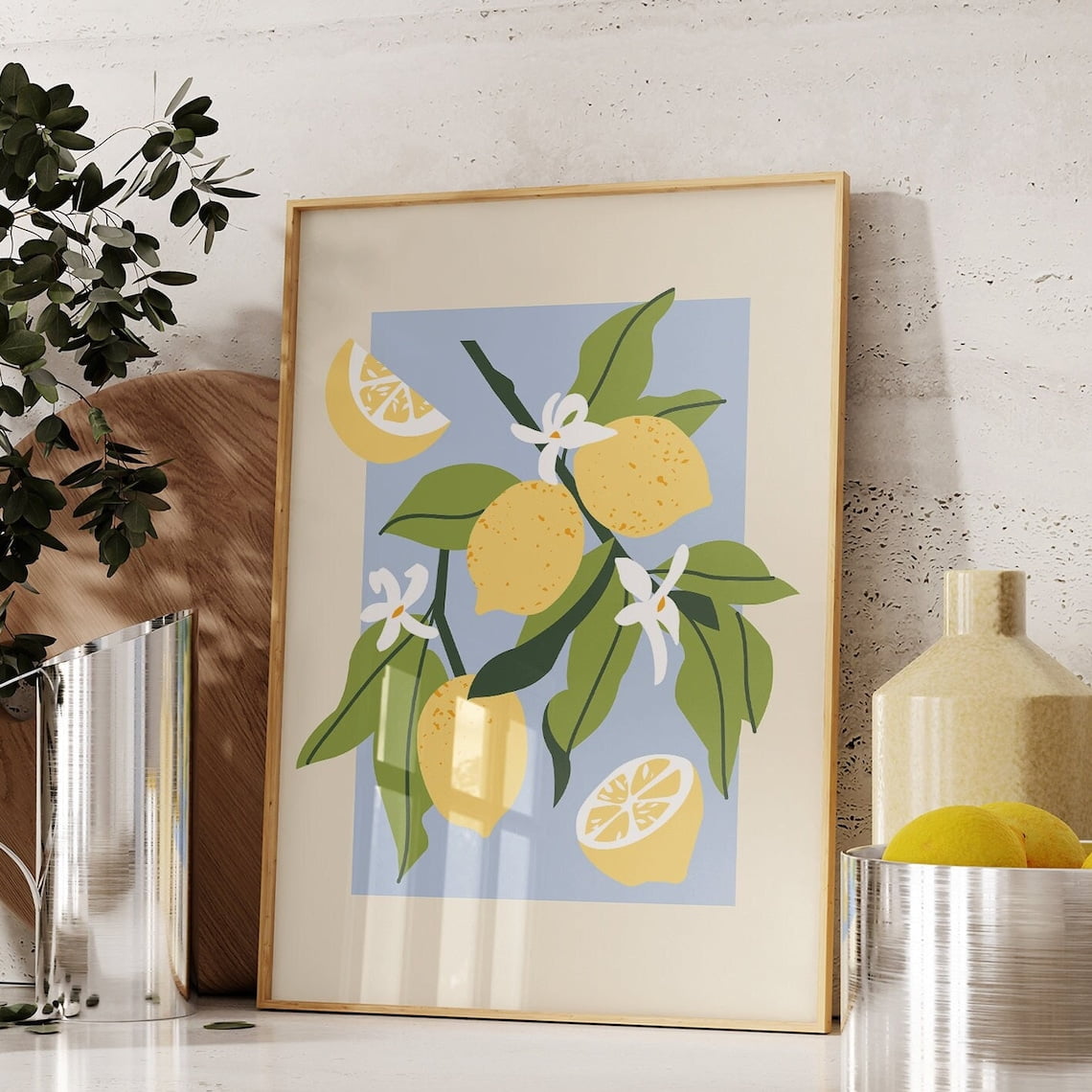 Lemons Fruit Market Wall Art, Kitchen Decor, Fruit Poster, , Kitchen ...