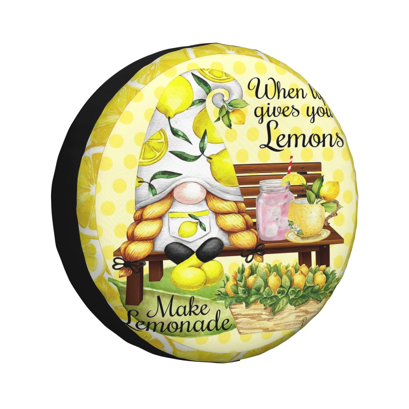 Lemons Gnome Tire Cover 16" Wheel Protectors Tyre Covers Weatherproof ...