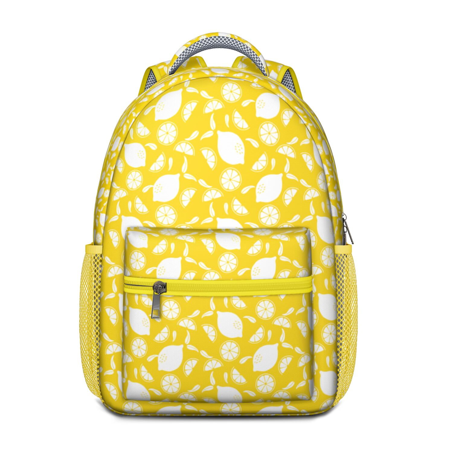 Lemons Kids Backpack with Cute Yellow Fruit Summer Modern Pattern ...