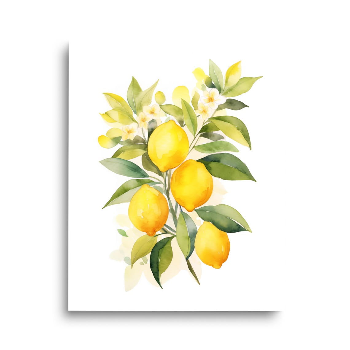 Lemons Print, Italian Farmhouse Kitchen Decor, Mediterranean Fruit Wall ...
