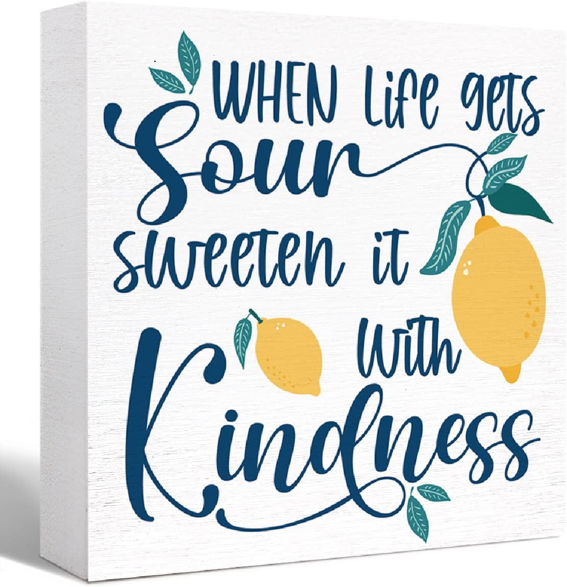 Lemons Saying Wood Box Sign When Life Gets Sour Sweeten it with ...