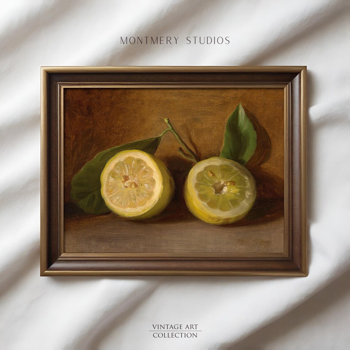 Lemons Still Life Art Print, Vintage Lemon , Kitchen Fruit Wall Art ...