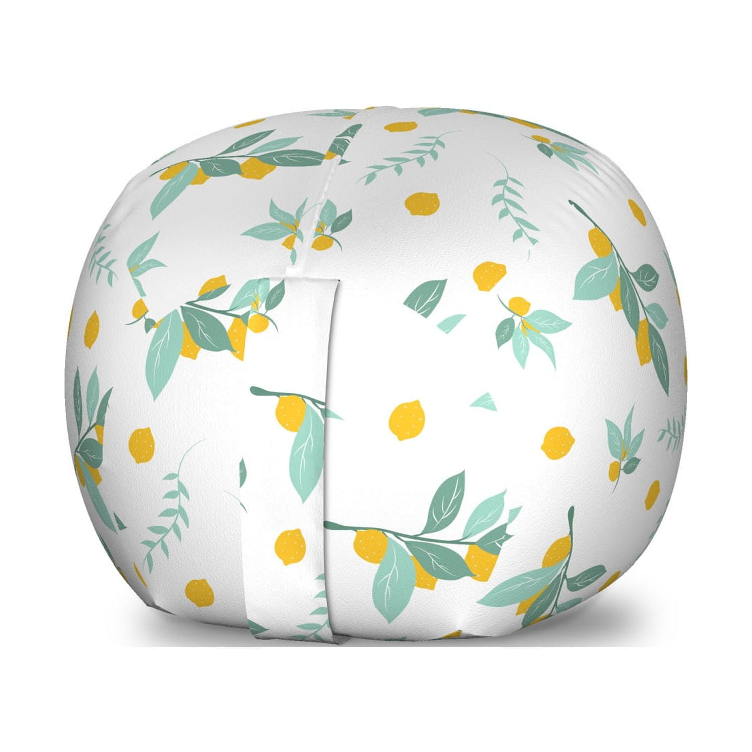Lemons Storage Toy Bag Chair, Citrus Fruits on Branches with Green ...