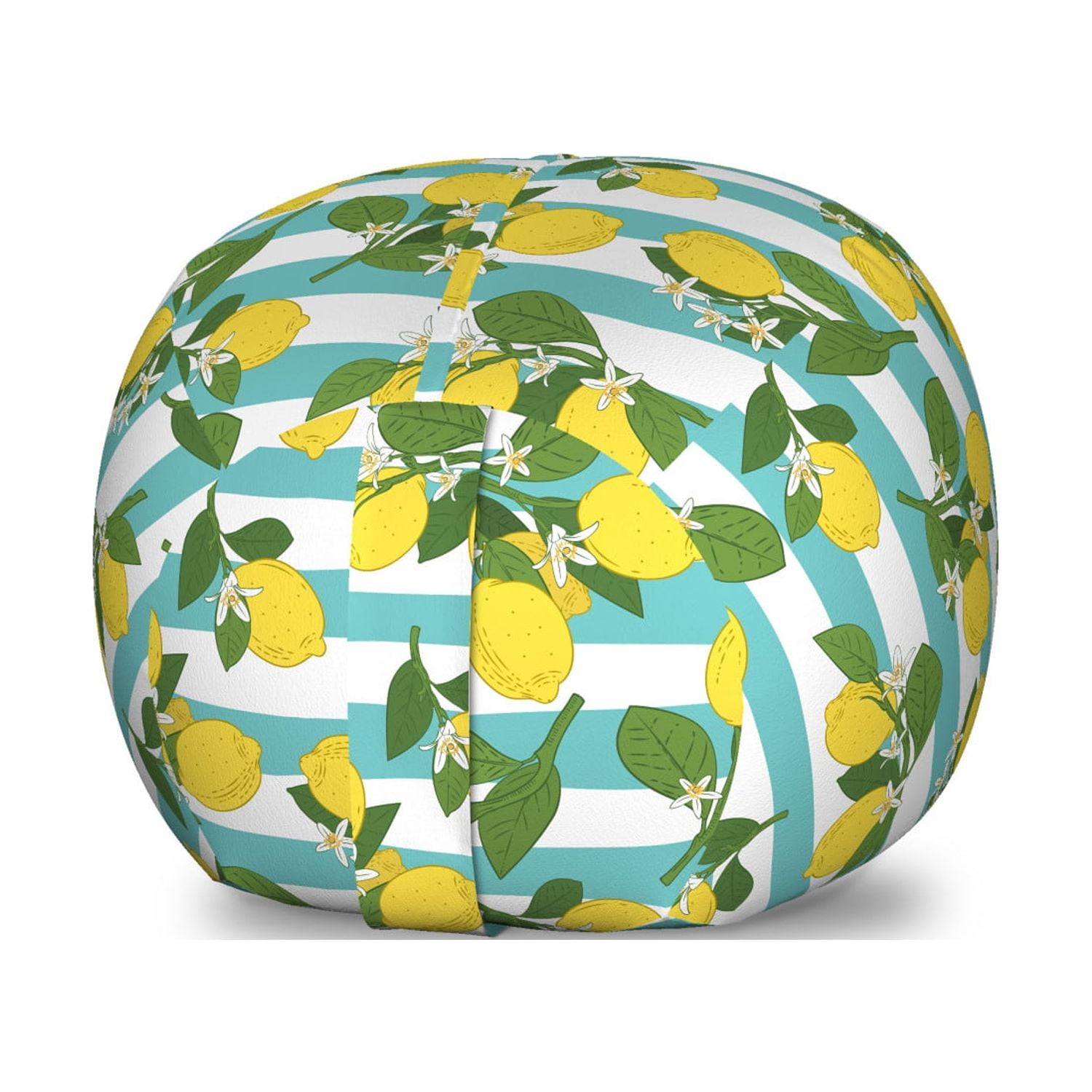Lemons Storage Toy Bag Chair, Lemon Blossoms Leaves Citrus on Tree on ...
