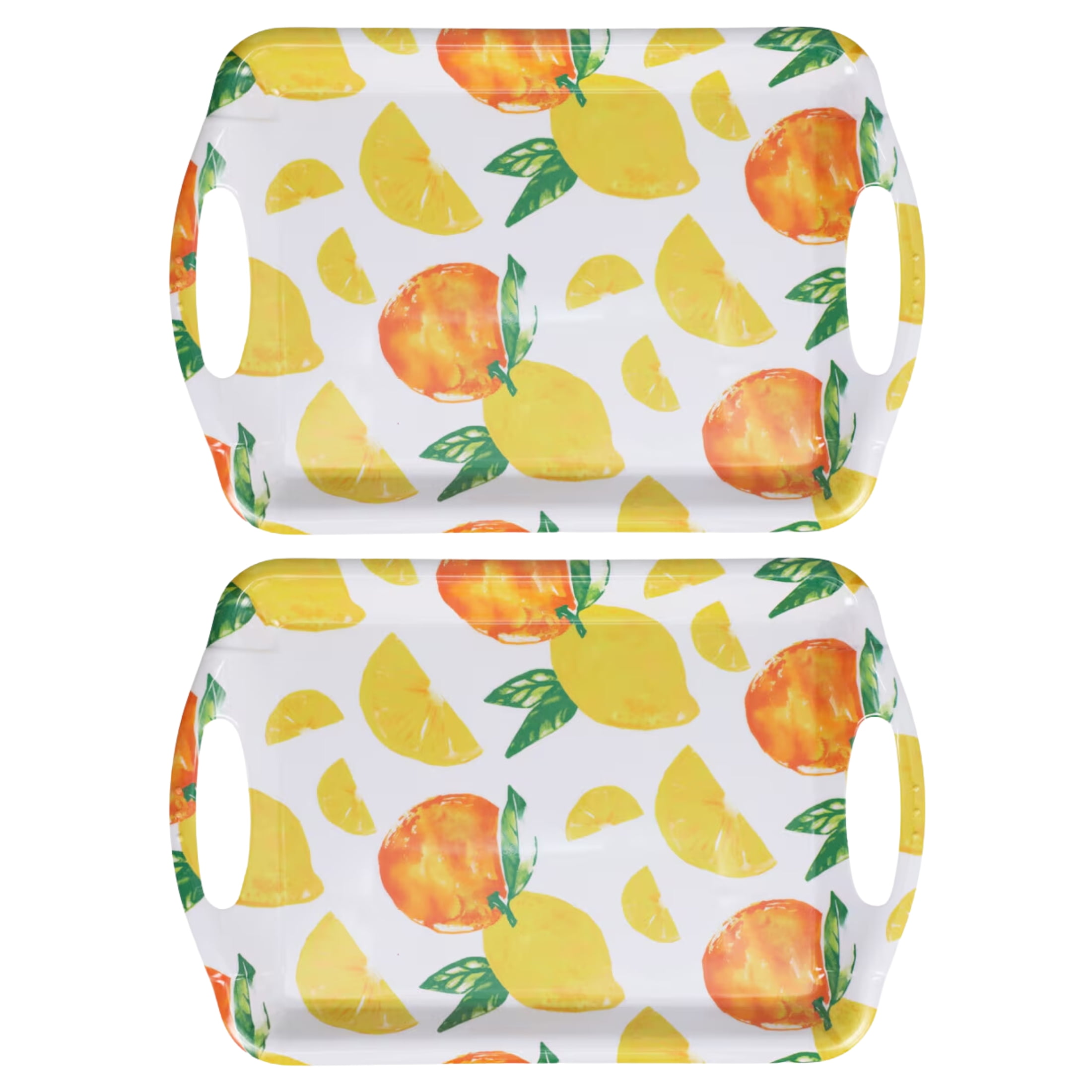 Lemons Summer Print Trays with Handles 16x10 in for Fruit Dessert Food ...