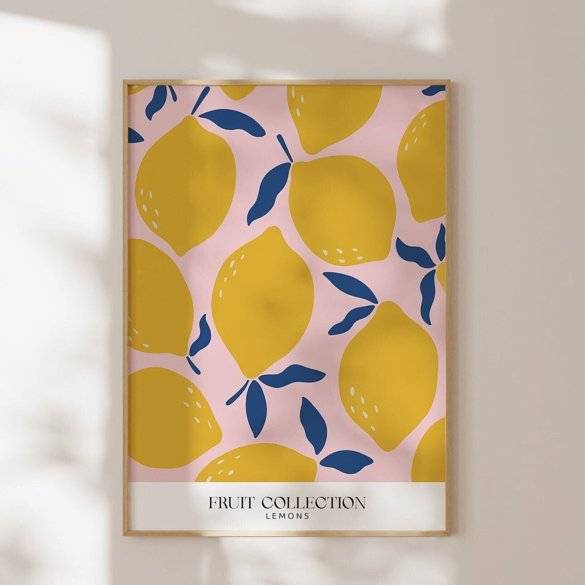 Lemons Wall Print, Fruit Collection Wall Decor, Fruit Poster Digital ...