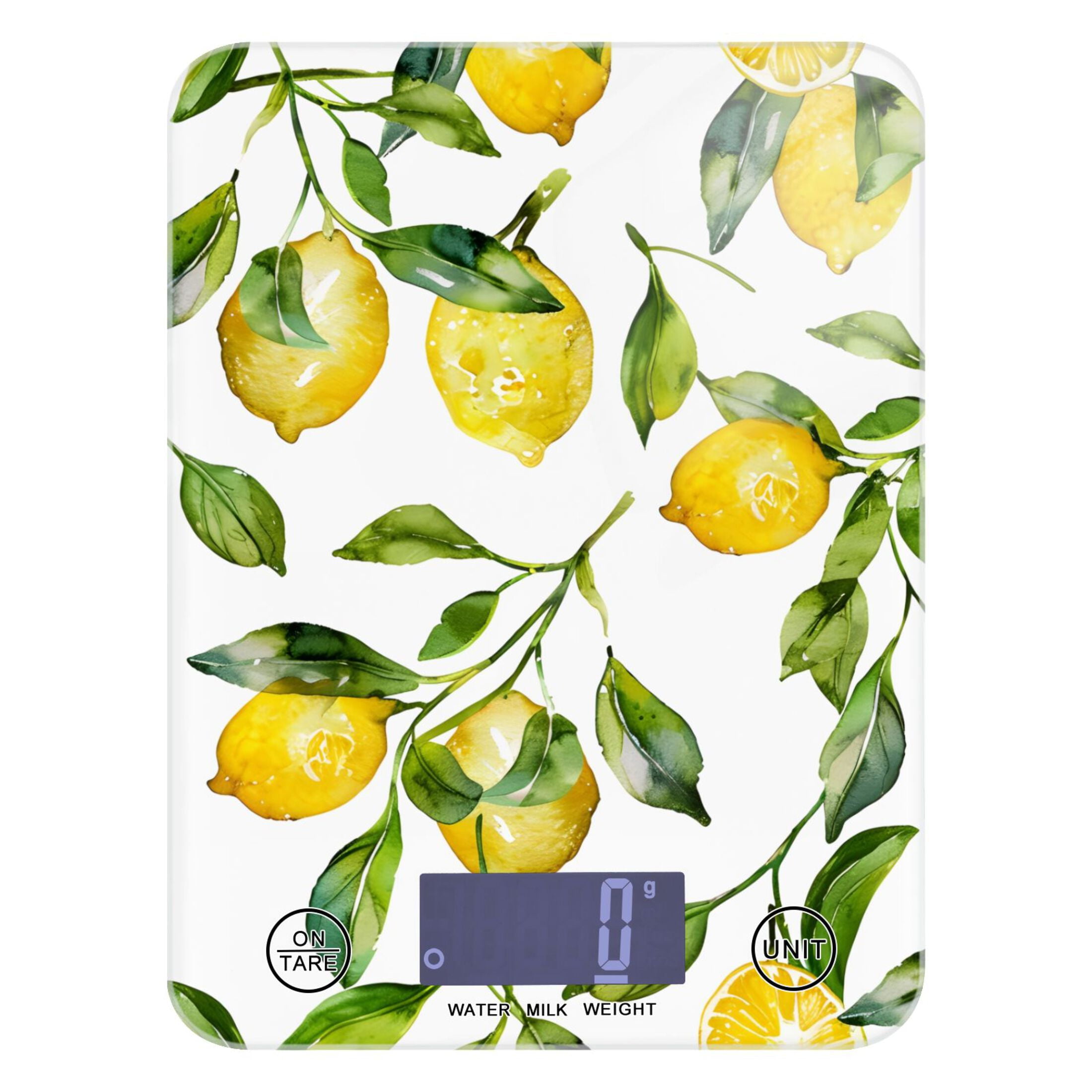 Lemons and Leaves Food Scale Digital Kitchen Scale Waterproof Tempered ...