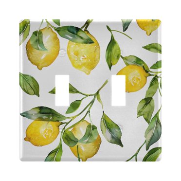 Luxury Flower and Leaf Light Switch Plate Covers 2 Gang Wall Plate ...