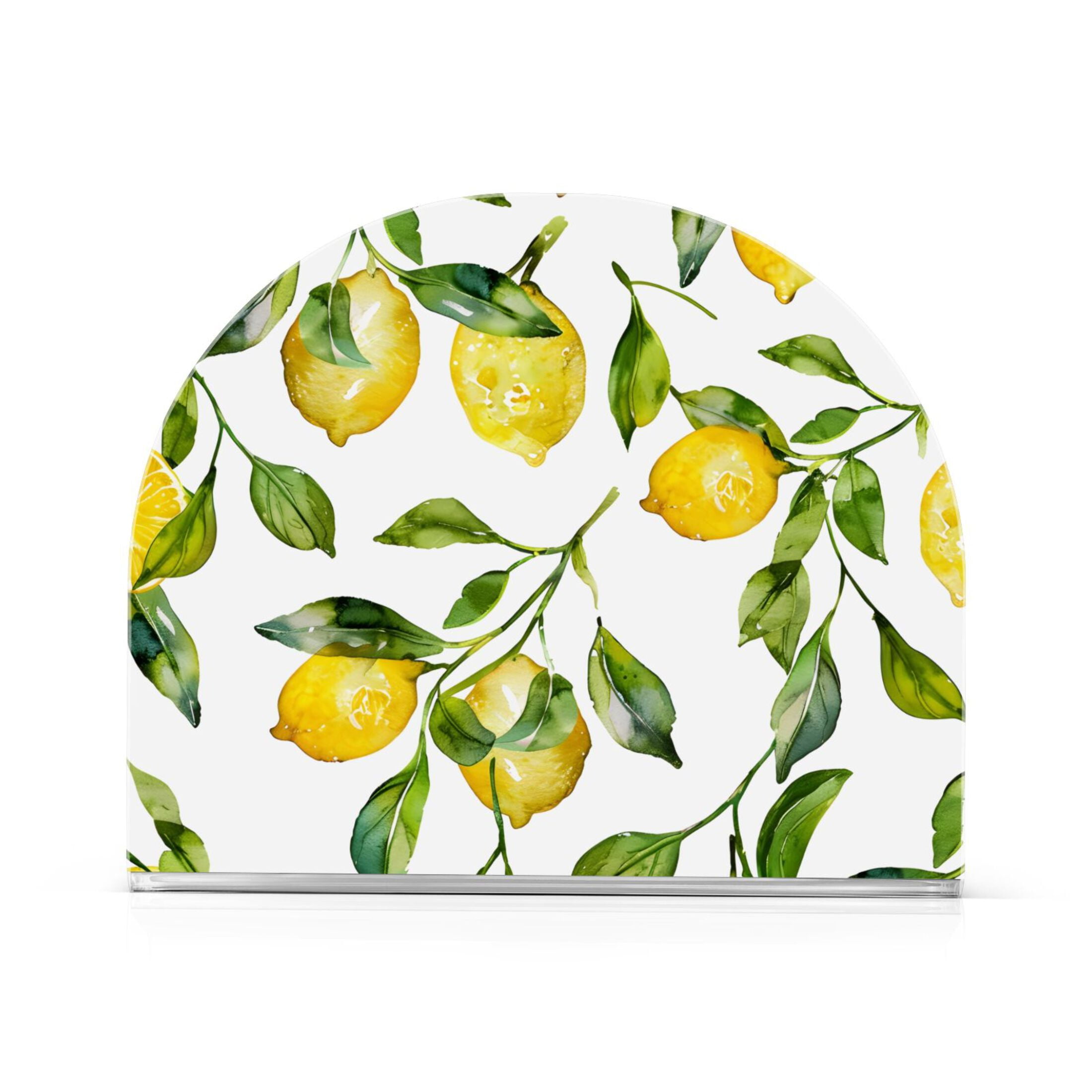 Lemons and Leaves Napkin Holder for Table Clear Napkin Stand Paper ...