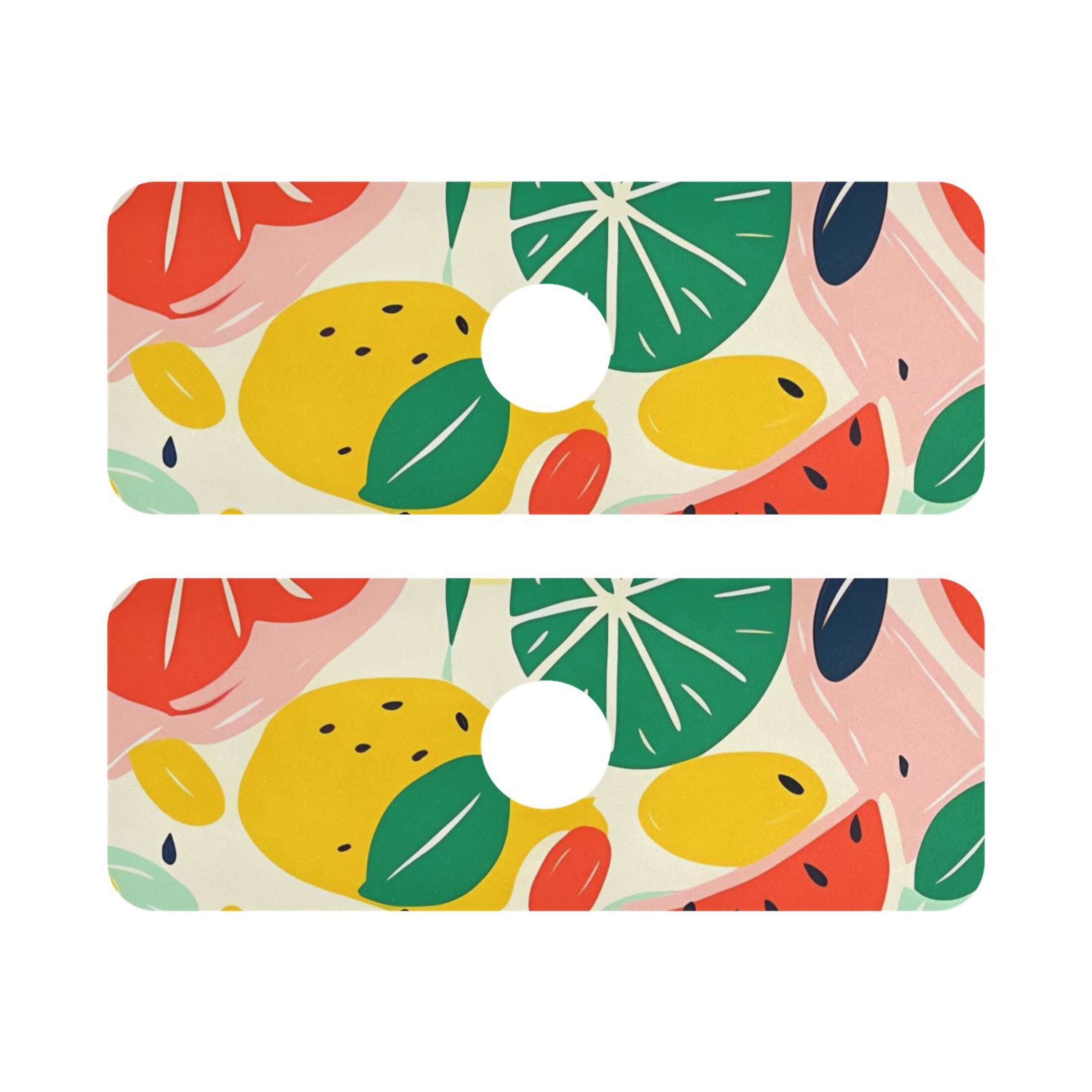 Lemons and Oranges 2 Pack Sink Splash Guard Faucet Drying Mat Absorbent ...