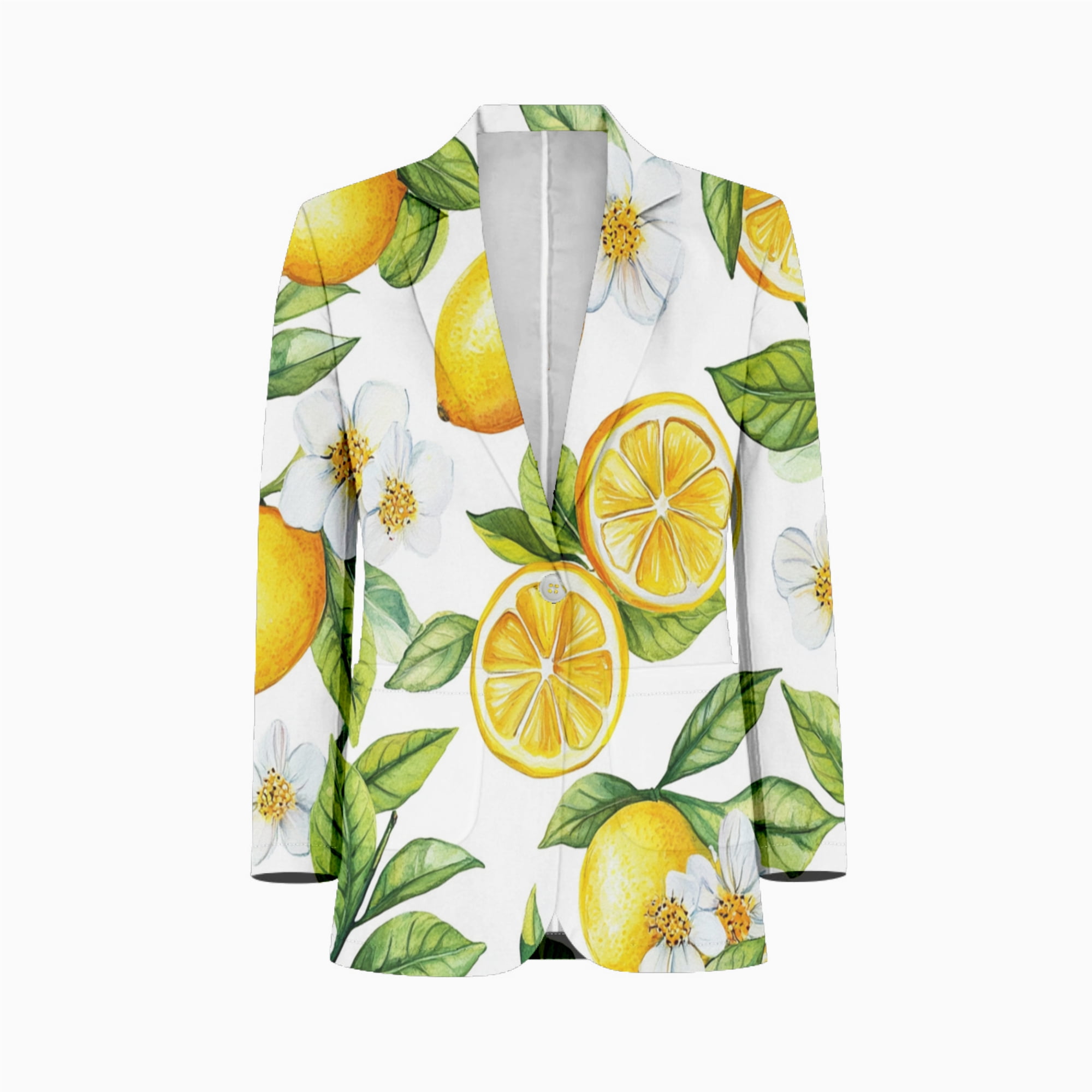 Lemons with flower Customized Men's Suits full man Shawl Collar ...